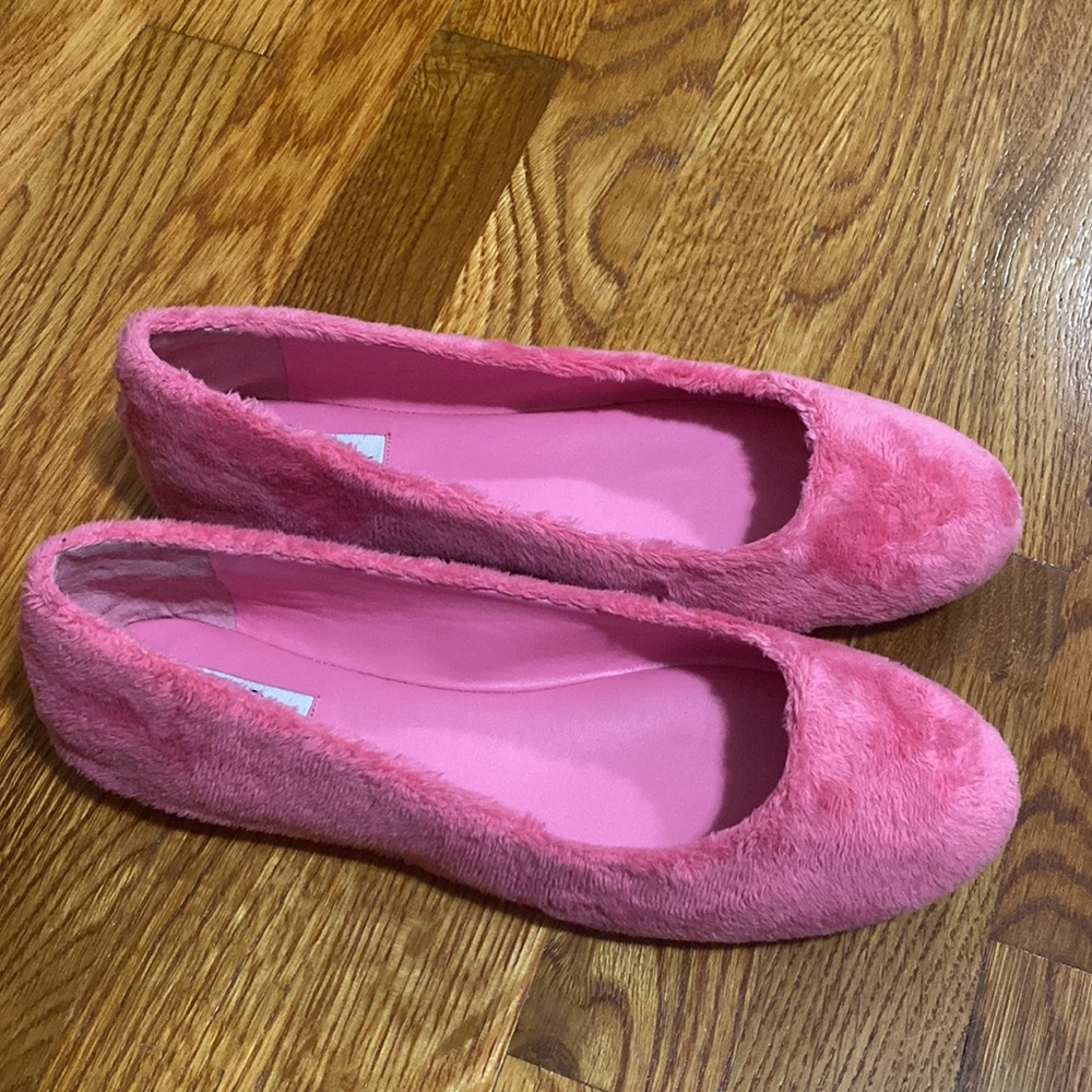 Jessica Simpson Pink Faux Fur Ballet Flats - Gem